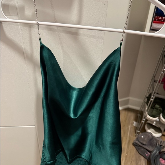 SHEIN | Tops | Emerald Green Chain Strap Top | Poshmark
